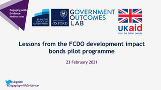 | Engaging with Evidence | Lessons from the FCDO development impact ...