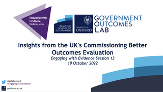 | Engaging with Evidence | Insights from the UK's Commissioning Better ...